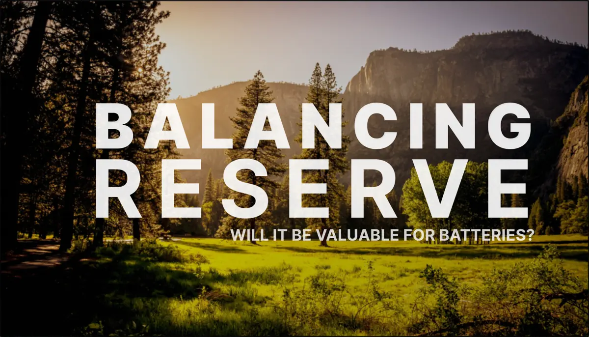 Balancing Reserve: could the service be valuable for battery energy ...