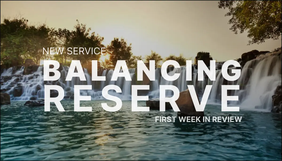Balancing Reserve: First week in review - Research | Modo Energy