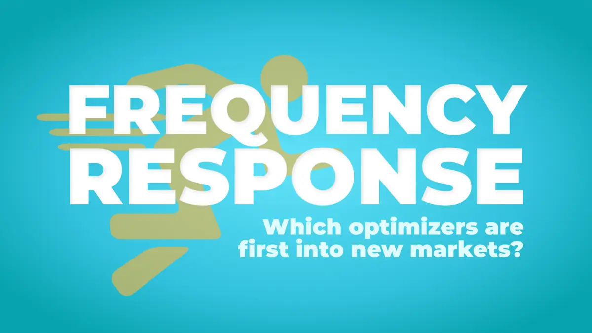 Frequency response: which optimizers are first into new markets ...